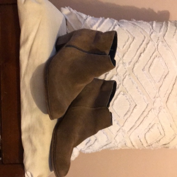 Aldo | Shoes | Aldo Suede Taupe Booties | Poshmark